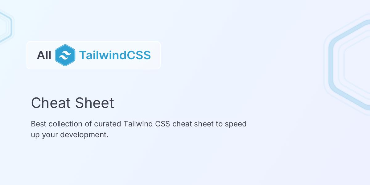 Tailwind CSS Cheat Sheet | AllUtilityCSS